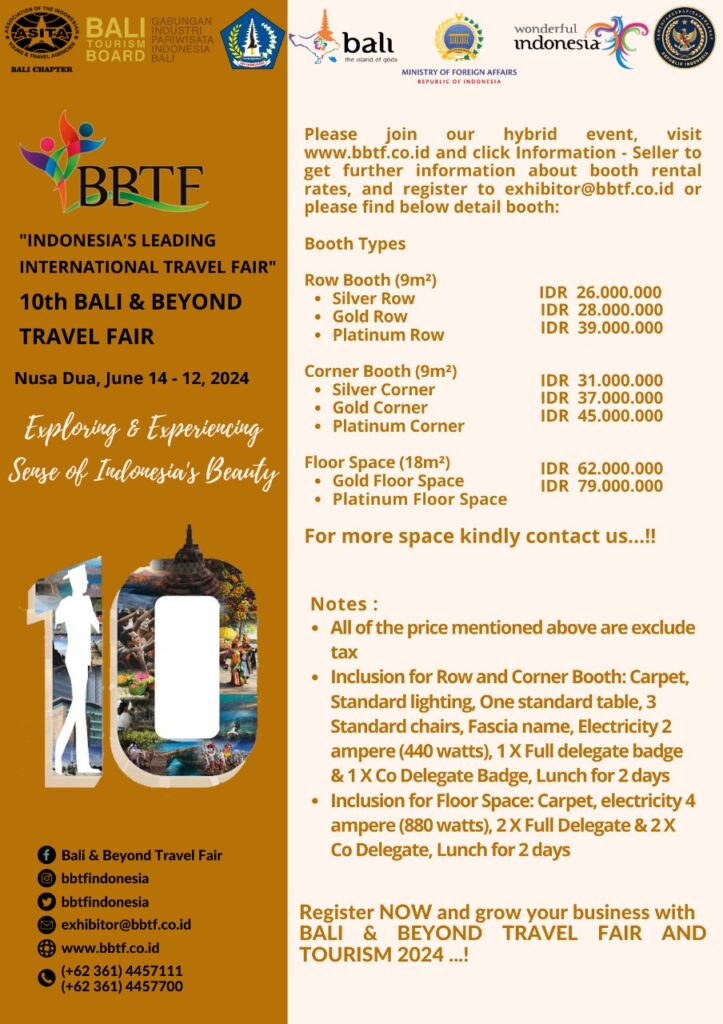 Booth Price list – BBTF